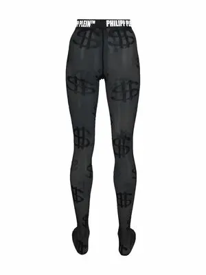 Philipp Plein Dollar Pattern Tights