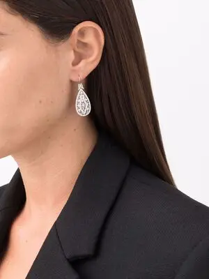 WOUTERS & HENDRIX 18kt White Gold Diamond Drop Earrings