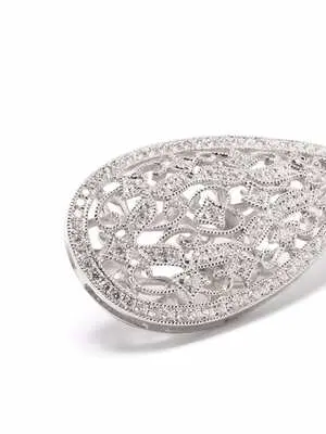 WOUTERS & HENDRIX 18kt White Gold Diamond Drop Earrings