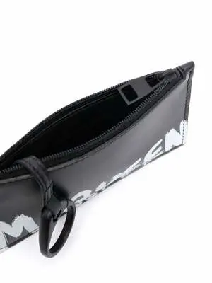 Alexander McQueen Logo Print Leather Wallet