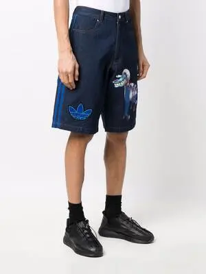Adidas X Kerwin Frost Ogo-patch Denim Shorts