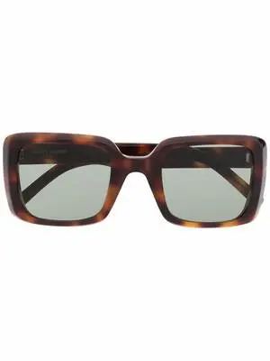 Saint Laurent Tortoiseshell Oversize-frame Sunglasses - Brown