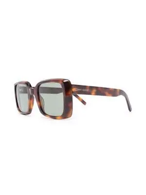 Saint Laurent Tortoiseshell Oversize-frame Sunglasses - Brown