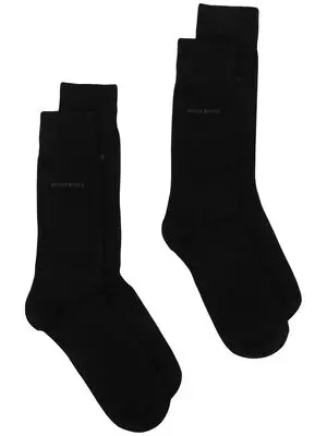 BOSS Logo-print Crew Socks - Black
