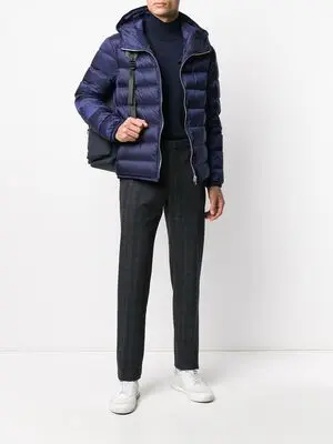 TEN C Quilted Puffer Jacket - Blue