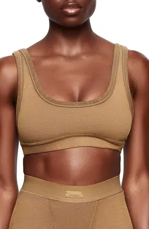 SKIMS Outdoor Basics Scoop Neck Bralette Sepia