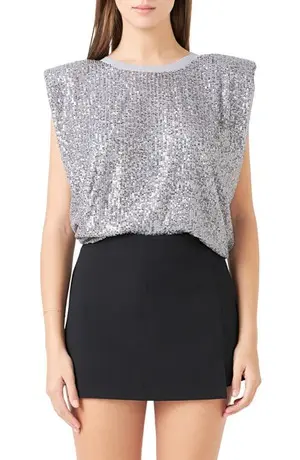 Endless Rose Padded Shoulder Blouses