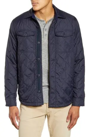 THE NORMAL BRAND Quilted Lined Shacket - Navy