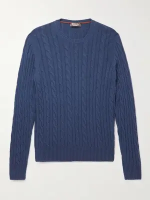 Men's Loro Piana Blue Sweaters