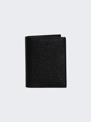 Thom Browne Pebble Grain Double Card Holder - Black