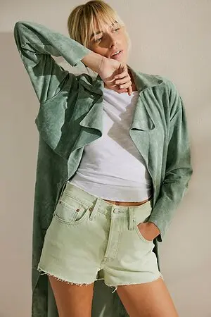 LEVI'S 501 High-Rise Denim Shorts Green