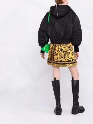 Versace Barocco Pleated Skirt - Black