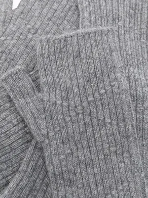 BARRIE Cashmere Fingerless Gloves - Grey