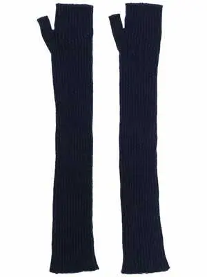 BARRIE Cashmere Fingerless Gloves - Blue