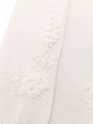BARRIE Cashmere Mittens - White
