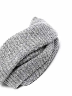 BARRIE Ribbed-knit Cashmere Snood - Grey