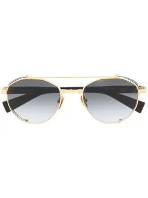 Balmain Round-frame Sunglasses - Gold