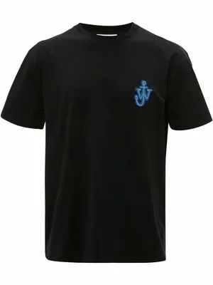 JW Anderson Anchor Logo-patch T-shirt - Black