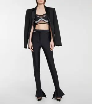 MUGLER Cutout Flared Pants