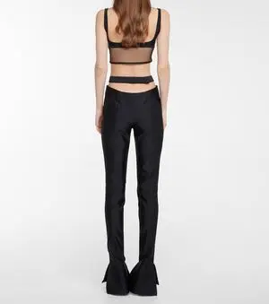 MUGLER Cutout Flared Pants