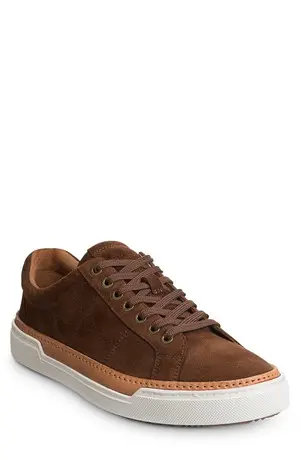 Allen Edmonds Leather City Sneakers Polo Brown Suede