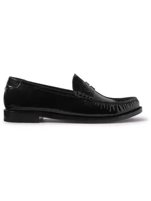Saint Laurent Mag Patent-leather Penny Loafers