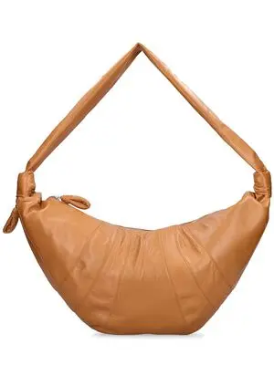 LEMAIRE LEMAIRE Large Croissant Nappa Crossbody Bag Sugar Brown