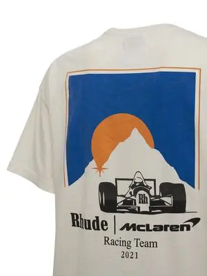 Rhude X Mclaren Moonlight Racer T-Shirt In White - 25% Off