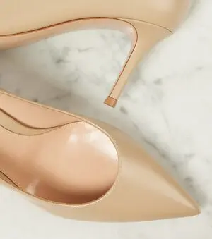 GIANVITO ROSSI 70 Leather Pumps - Beige