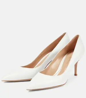 GIANVITO ROSSI 70 Leather Pumps - White