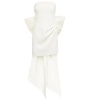 Rebecca Vallance Daphne Bow-detail Crêpe Minidress