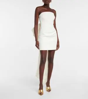 Rebecca Vallance Daphne Bow-detail Crêpe Minidress