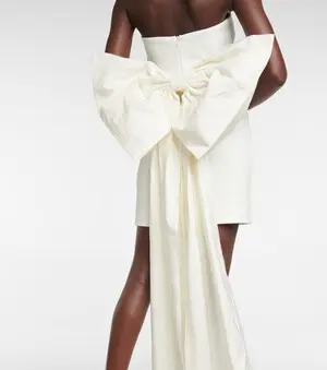 Rebecca Vallance Daphne Bow-detail Crêpe Minidress