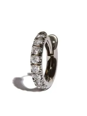 SPINELLI KILCOLLIN Spinelli Kilcollin 18kt White Gold Mini Diamond Hoop Single Earring