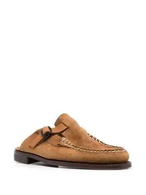 Hereu Round-toe Buckle-detail Mules