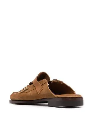 Hereu Round-toe Buckle-detail Mules