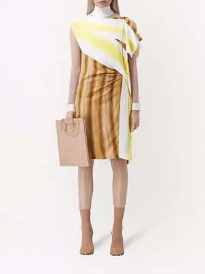 Burberry Graphic-print Asymmetric Dress