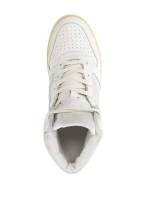 Rhude Panelled Hi-top Sneakers - White