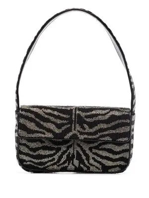 Staud Tommy Beaded Zebra Shoulder Bag