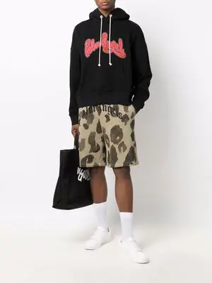 Palm Angels Seasonal-logo Hoodie - Black