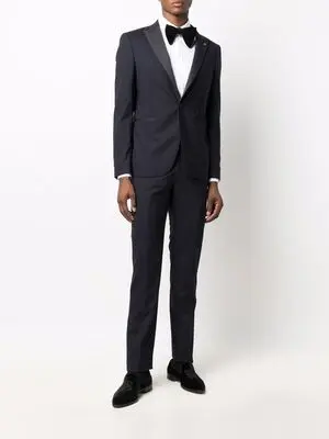 Tagliatore Contrast Panel Slim-fit Suit - Blue