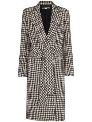 Stella McCartney Houndstooth-pattern Double-breasted Coat