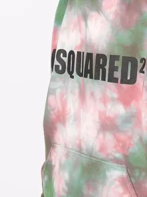 Dsquared2 Tie-dye Logo-print Hoodie - Green