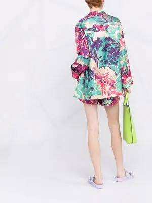 Red Valentino Abstract Print Silk Shirt