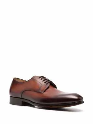 Magnanni Leather Derby Shoes - Brown