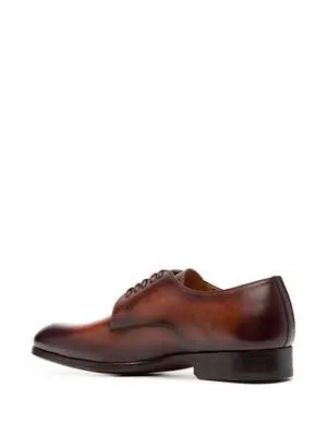 Magnanni Leather Derby Shoes - Brown