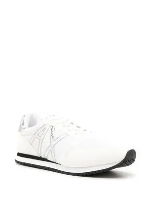 Armani Exchange Metallic-logo Low-top Sneakers