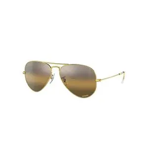 Ray-ban Ray-ban Aviator Classic Polarized+ Lenses Sunglasses Frame Blue Lenses Polarized 55-14 Gold