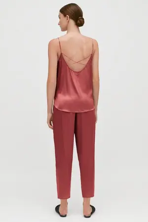 Cuyana Washable Charmeuse Tapered Pant