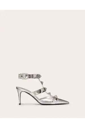 Valentino Garavani Roman Stud Mirror-finish Calfskin Pump 80 Mm